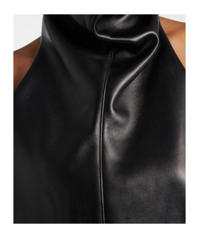 Khaite Rone Halterneck Leather Top