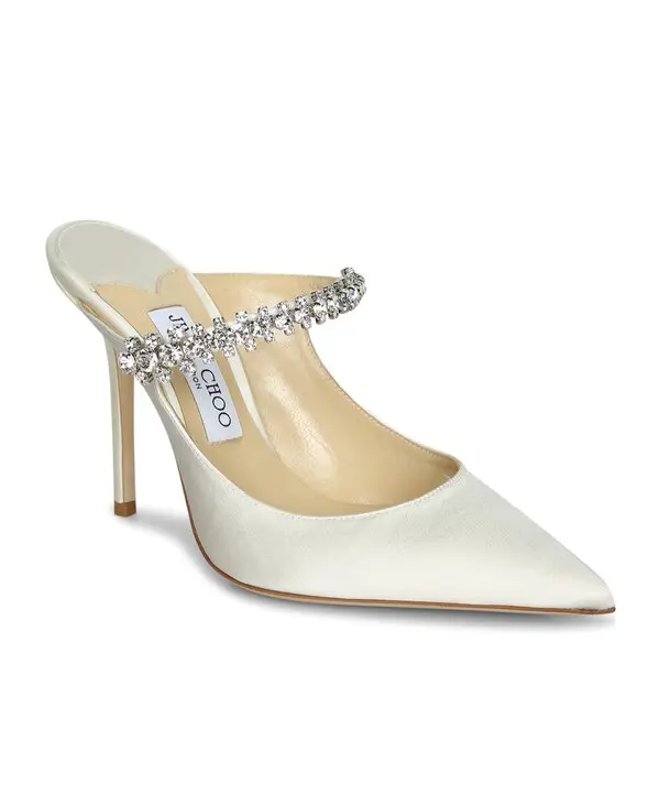 JIMMY CHOO Crystal-embellished Pointed-toe Pumps