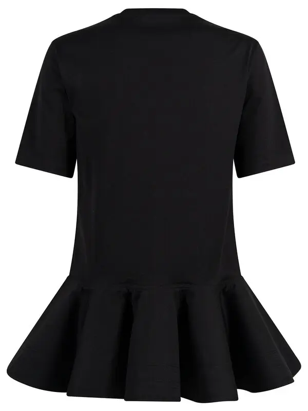 Alaïa Cotton Jersey Crinoline T-shirt Dress - Black