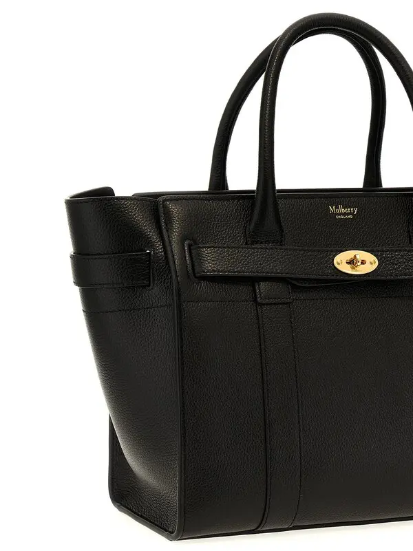 Mulberry Small Zipped Bayswater Tote Bag - Black
