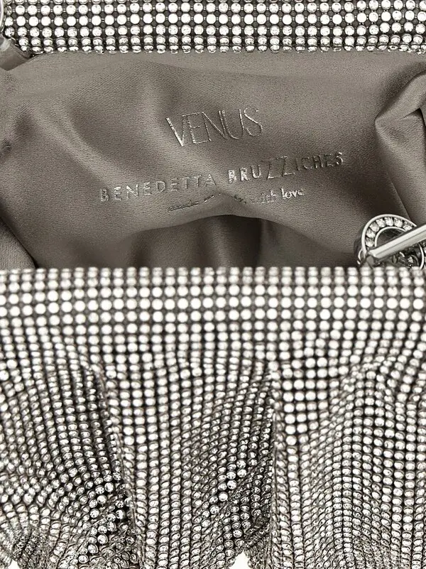 Benedetta Bruzziches Venus La Petite Crystal Mesh Clutch