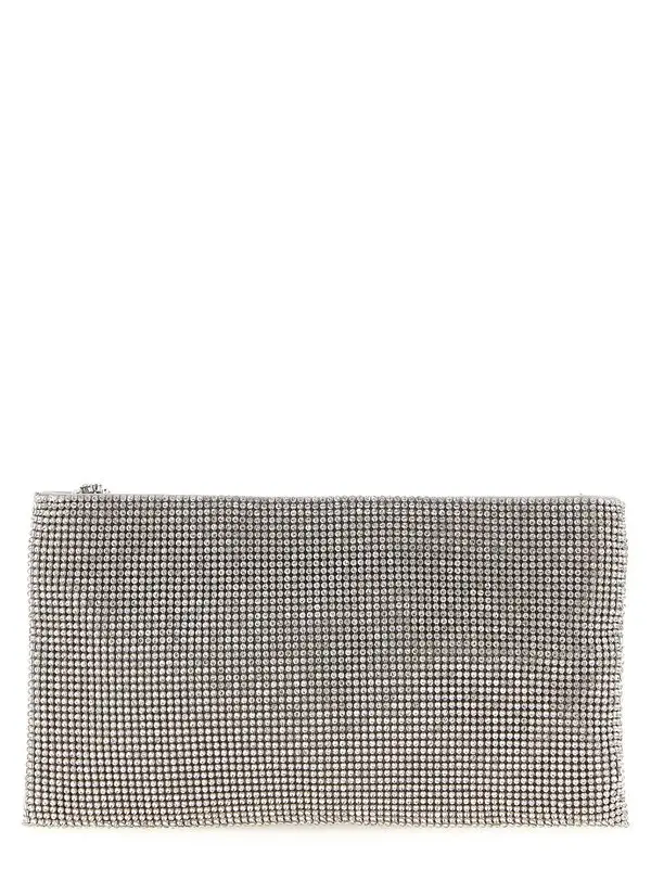 Benedetta Bruzziches Your Best Friend La Petite' Embellished Crystal Mesh Clutch - Silver