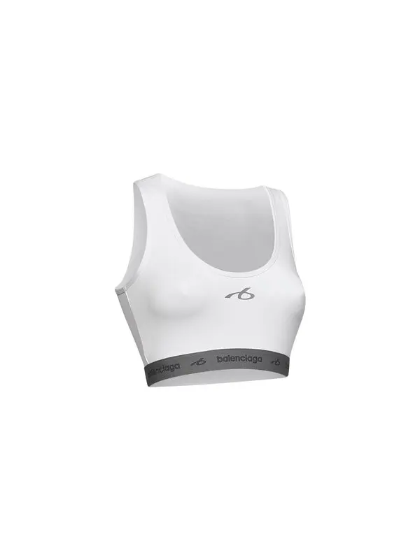 Balenciaga White Techwear Bra Tank Top