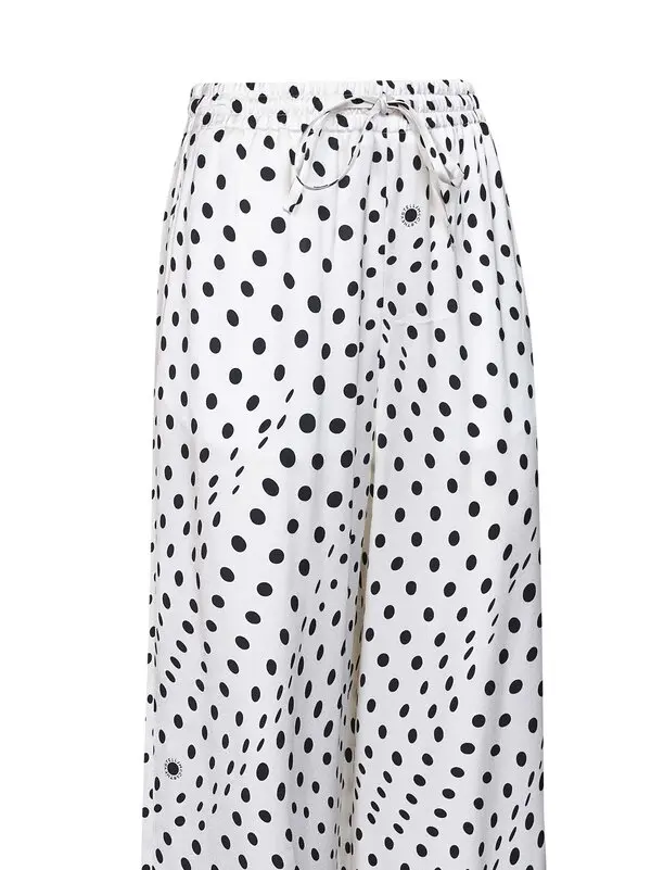 Stella McCartney Polka Dot Viscose Wide-leg Trousers