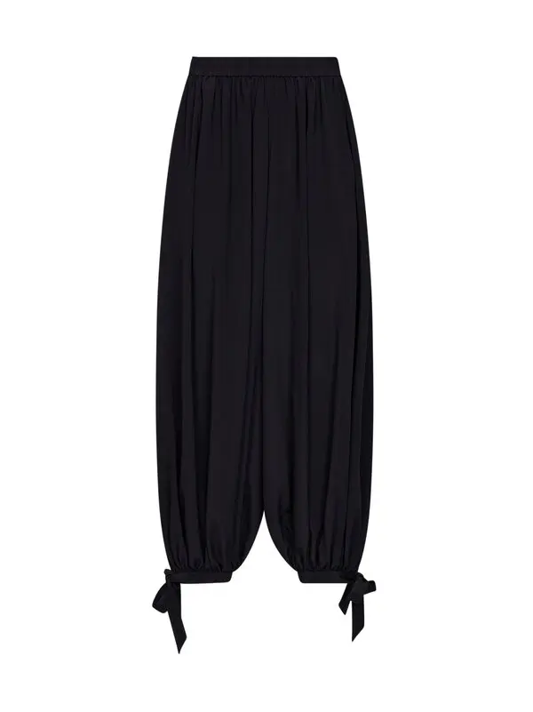 Chloé Black Silk Crêpe De Chine Fluid Harem Trousers