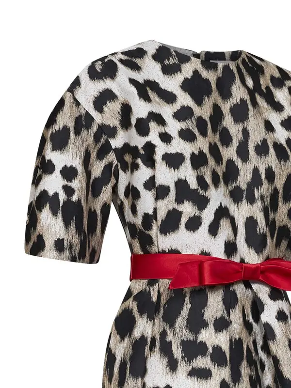 Givenchy Leopard Jacquard Cocoon Mini Dress - Multicolor