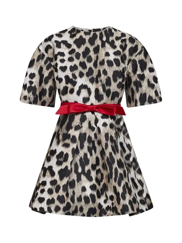 Givenchy Leopard Jacquard Cocoon Mini Dress - Multicolor