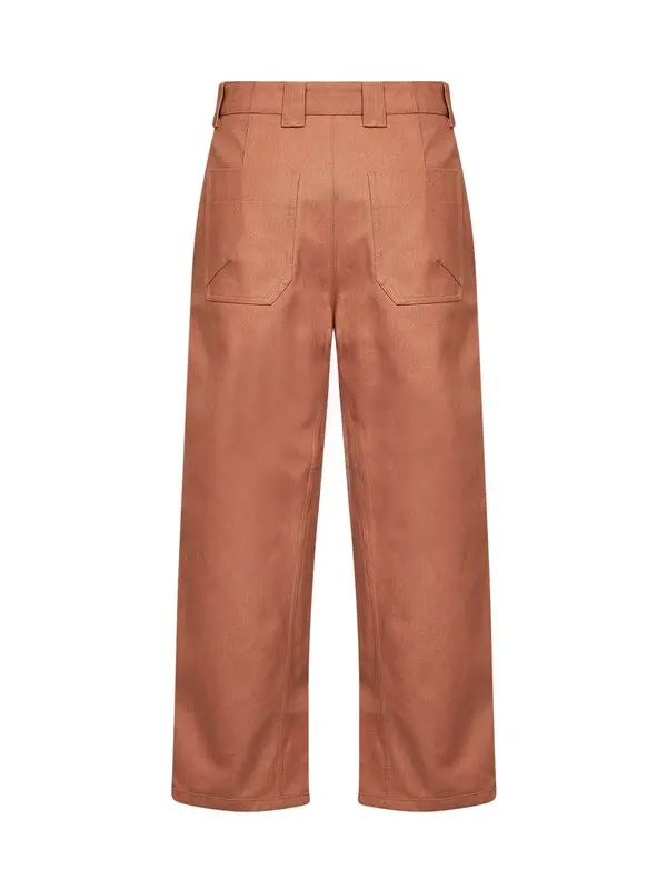 Chloé Cotton Canvas Barrel Trousers