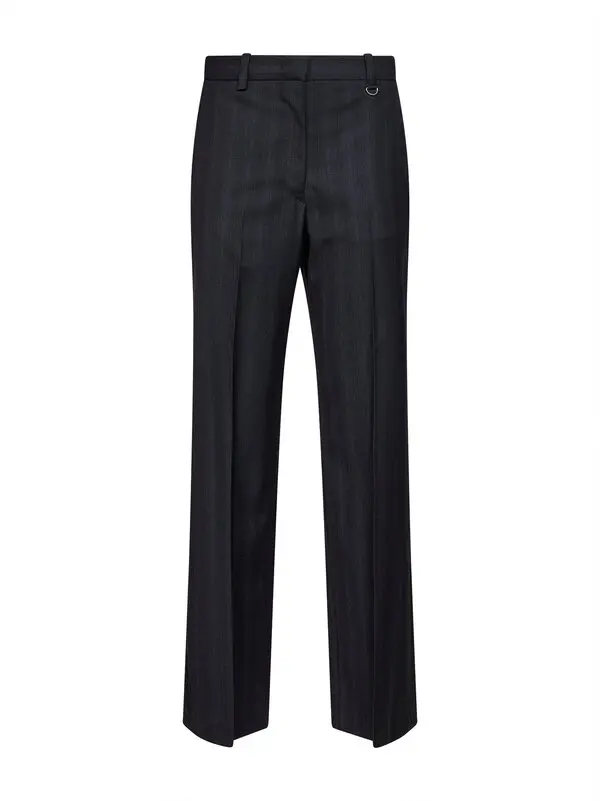 Isabel Marant Étoile Dark Anthracite Check Virgin Wool Trousers - Multicolor