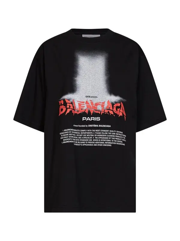 Balenciaga Oversized T-shirt With Graphic Print - Multicolor