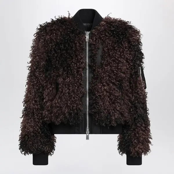 Sacai Faux Fur Insert Bomber Jacket - Brown