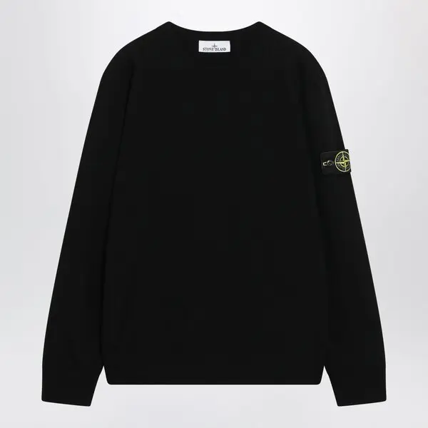 Stone Island Wool Crew-neck Sweater - Black