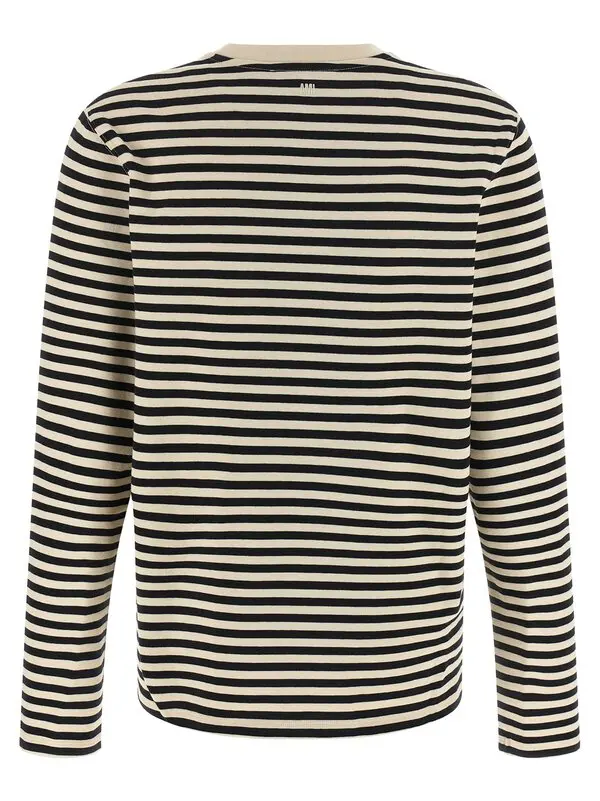 AMI Paris De Coeur" Marinière Long Sleeve T-shirt