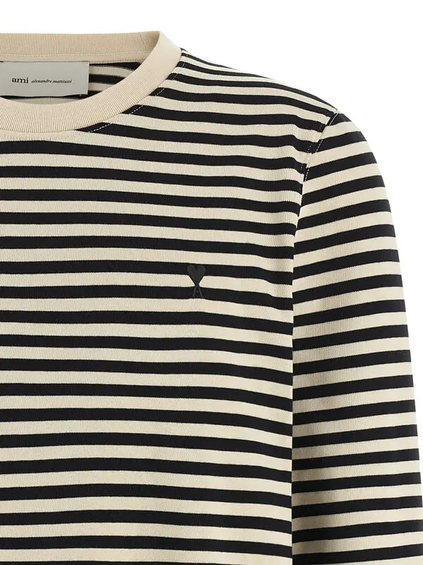 AMI Paris De Coeur" Marinière Long Sleeve T-shirt