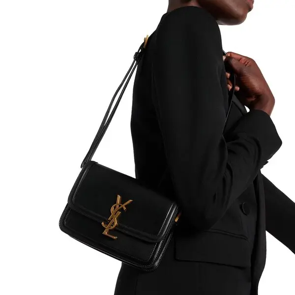 Saint Laurent Solferino Small Shoulder Bag - Black
