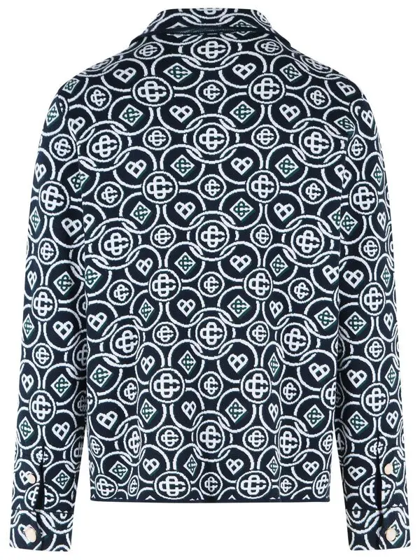 Casablanca Cc Monogram' Navy Cotton Shirt