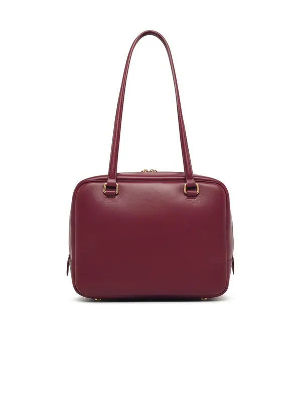 JIL SANDER Medium 'vision' Burgundy Leather Bag