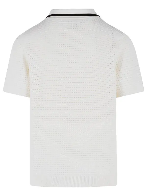 Casablanca Waffle Stitch' Wool Polo Shirt