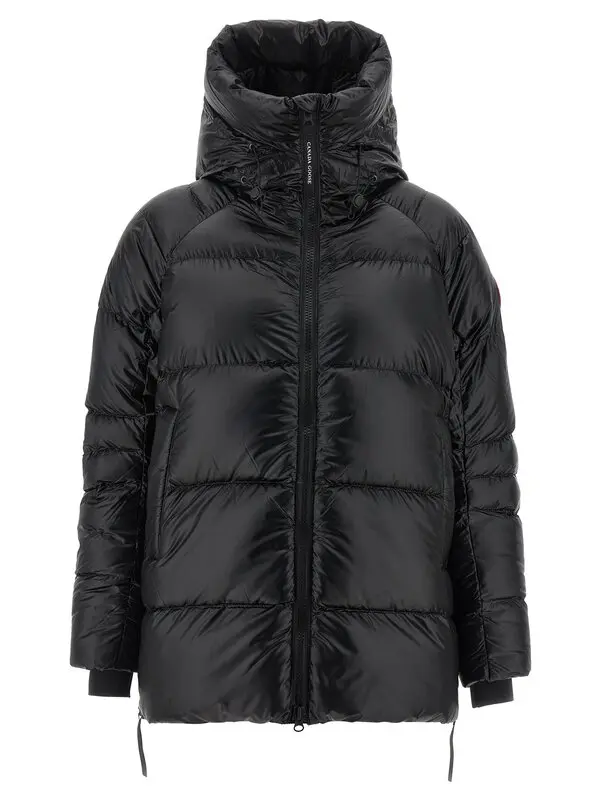 Canada Goose Cypress Down Jacket With Hood And Zip-up Closure - Black