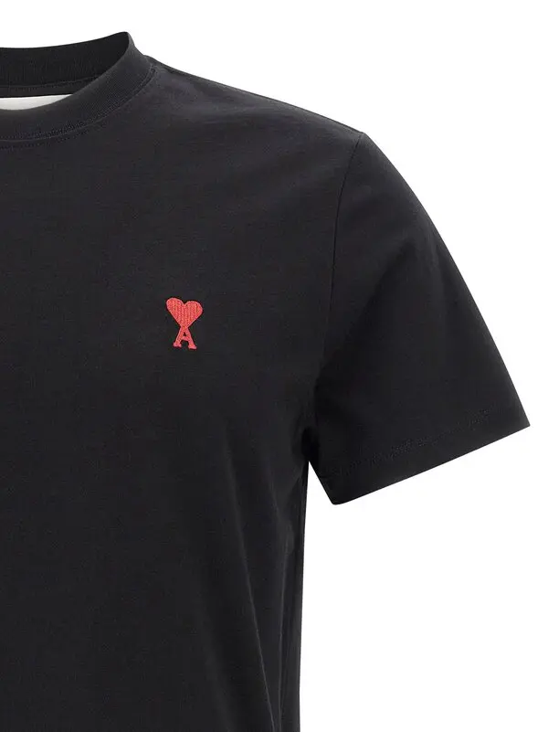 AMI Paris De Coeur T-shirt - Black