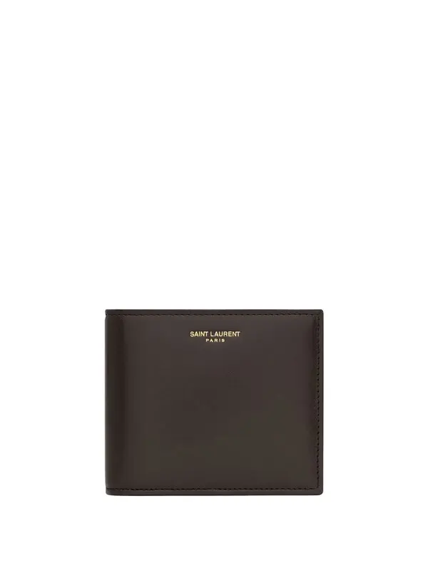 Saint Laurent East/west Wallet In Two-tone Smooth Leather