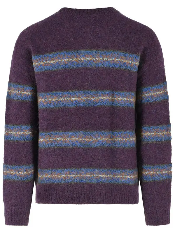 Dries Van Noten Striped Crew Neck Sweater