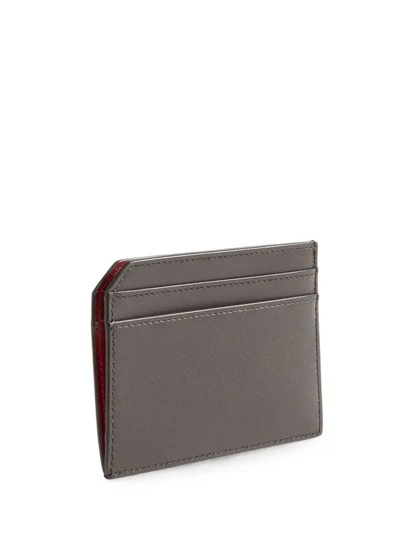 Saint Laurent Open Card Case In Two-tone Smooth Leather