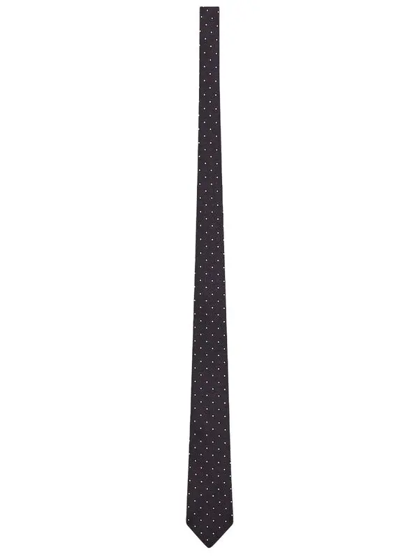 Saint Laurent Tie In Silk Jacquard - Blue