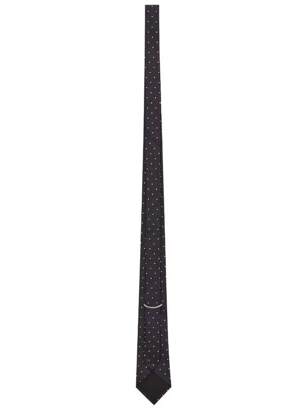 Saint Laurent Tie In Silk Jacquard - Blue