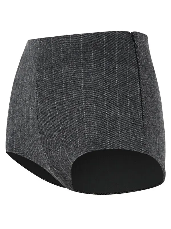 Andamane The Attico Tami Melange Grey Wool Blend Culottes