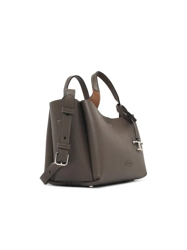 TOD'S Dove Grey Leather Mini Bag