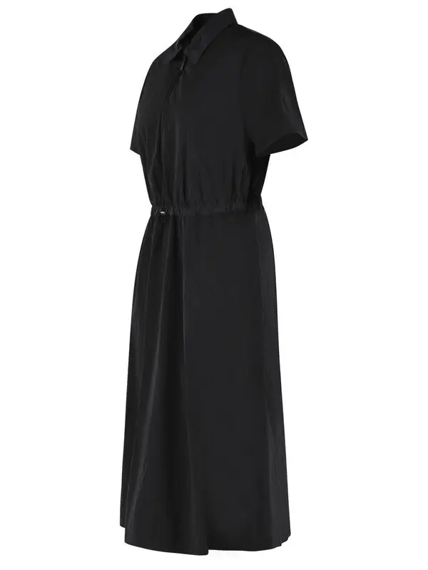 Moncler Midi Polyamide Dress With Drawstring Waist