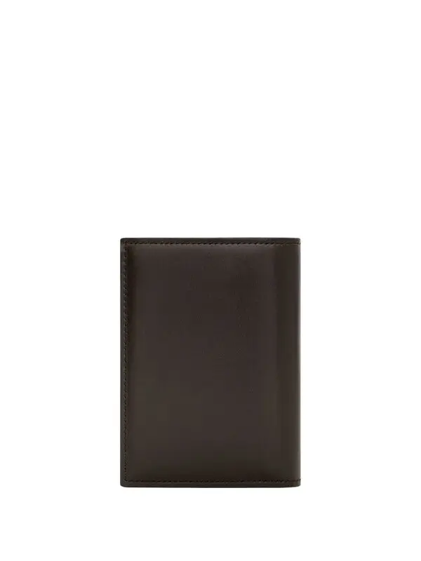 Saint Laurent Credit Card Wallet In Two-tone Smooth Leather