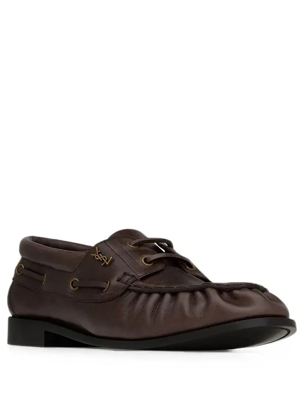 Saint Laurent Le Loafer Bateau In Smooth Leather