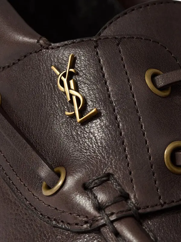 Saint Laurent Le Loafer Bateau In Smooth Leather
