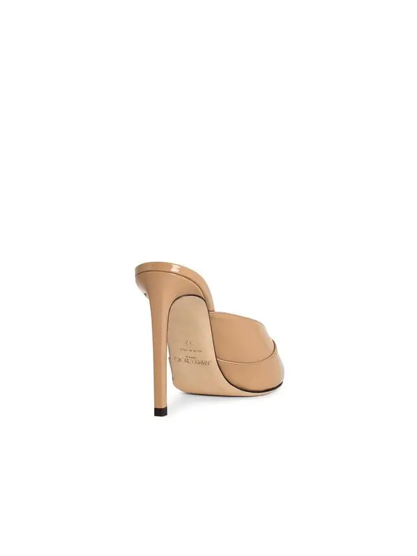 JIMMY CHOO Brigitte Leather Mules - Cream