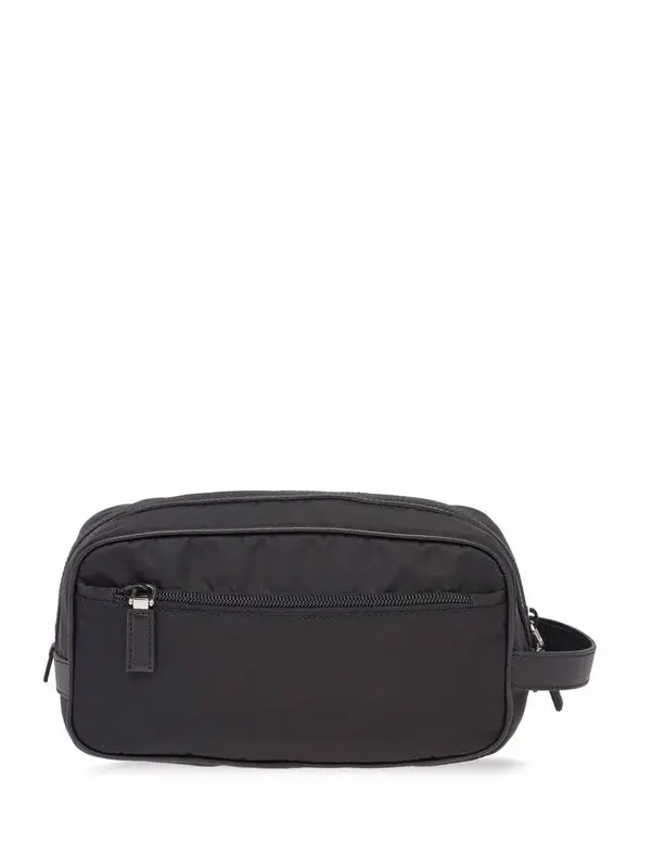 Prada Re-nylon And Saffiano Leather Travel Pouch