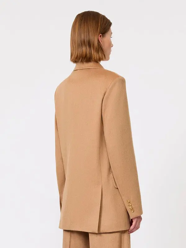 Max Mara Giacca Double-breasted Camel Hair Blazer - Multicolor