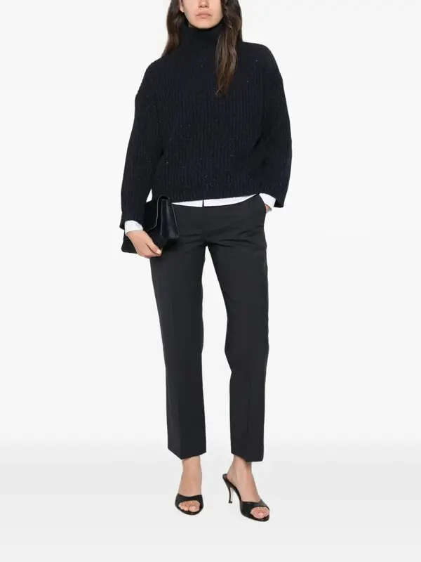 Brunello Cucinelli Pressed-crease Wool Trousers
