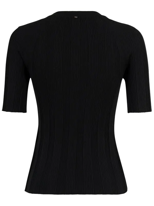 Sportmax Ribbed Top With Button Detail