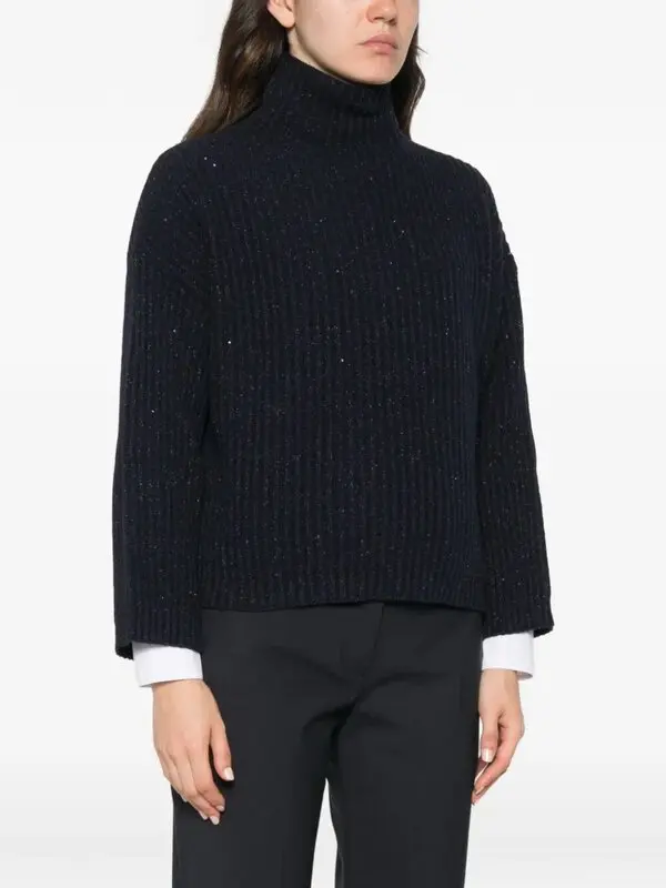 Brunello Cucinelli Sequin-embellished Ribbed Cashmere Turtleneck
