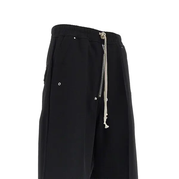 Rick Owens Wool Canvas Wide Leg Pants
