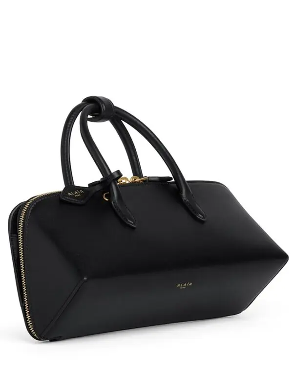 Alaïa Delta Small Bag In Calfskin - Black