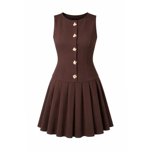 GIRL IN MIND Penelope Tailored Pleated Mini Dress