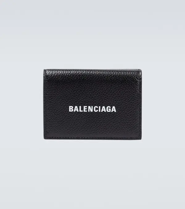 Balenciaga Cash Leather Wallet - Black