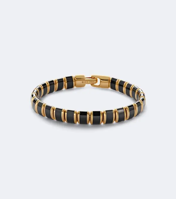 David Yurman Spiritual Beads 18kt Bracelet With Onyx - Gold