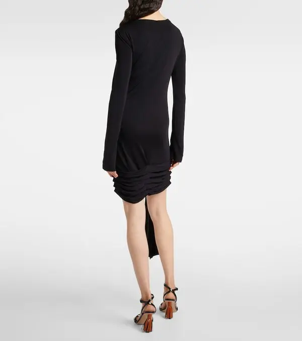 JW Anderson Draped Jersey Midi Dress - Black