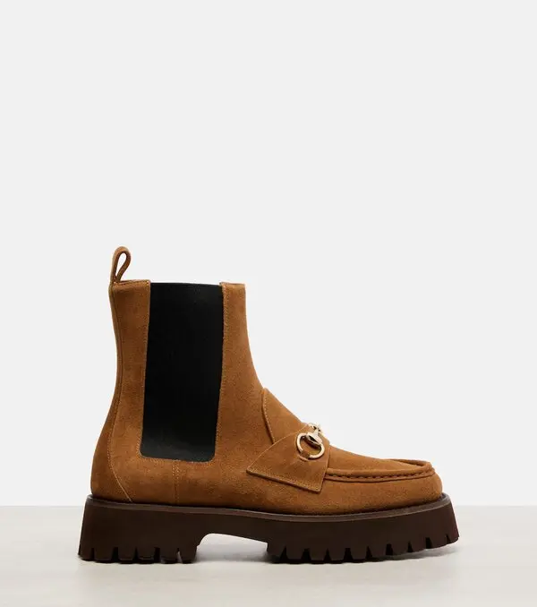 Gucci Sylke Suede Chelsea Boots
