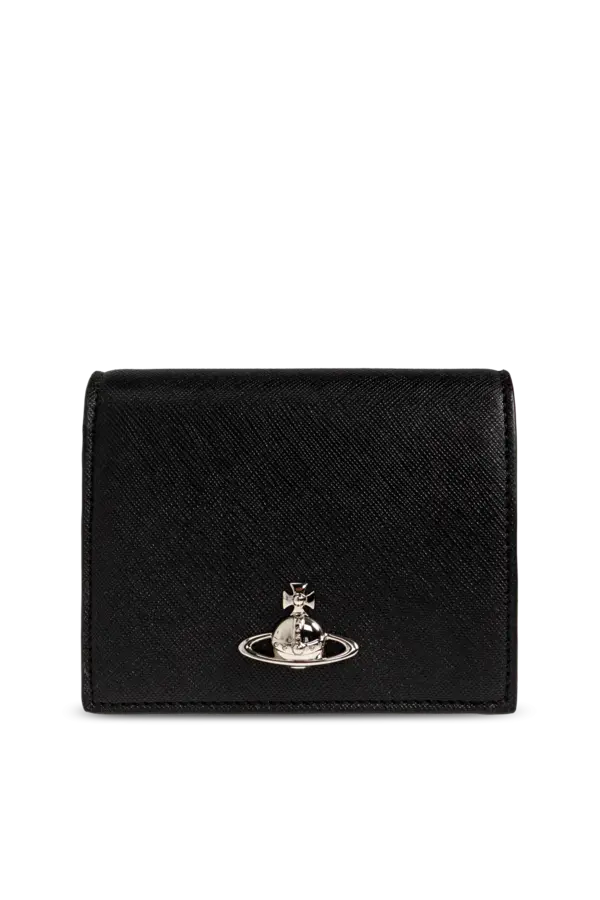 VIVIENNE WESTWOOD Wallet With Application Logo - Black