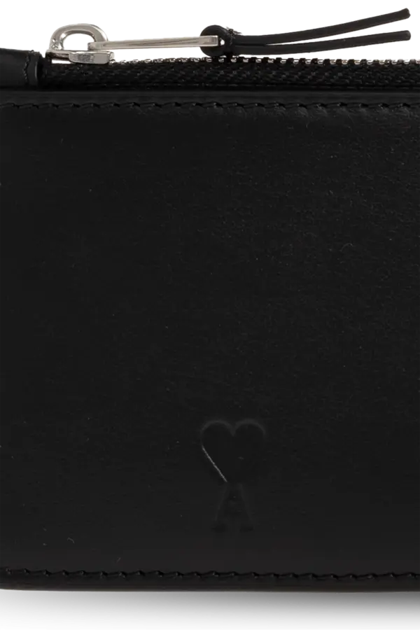 AMI Paris Leather Card Holder